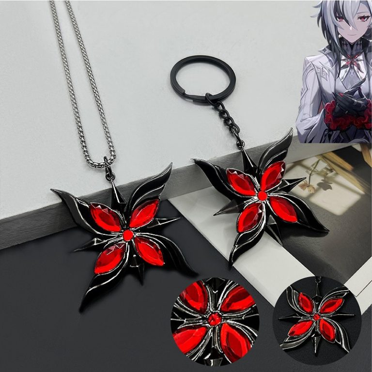 Arlecchino Keychain Necklace Genshin Impact Fatui Harbingers The Knave ...