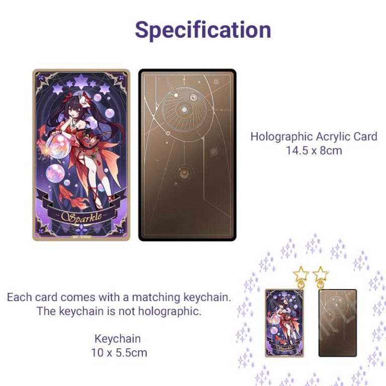 HSR Holographic Tarot Card Honkai Star Rail Acrylic Collectibles - RegisBox