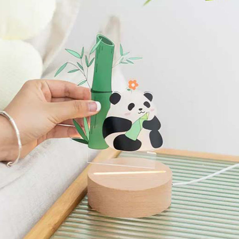 Panda LED Lamp Cute Panda Bamboo Bedroom Lights Housewarming Gifts ...