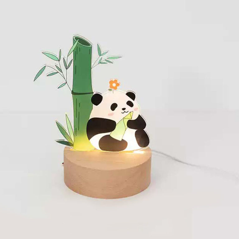 Panda LED Lamp Cute Panda Bamboo Bedroom Lights Housewarming Gifts ...
