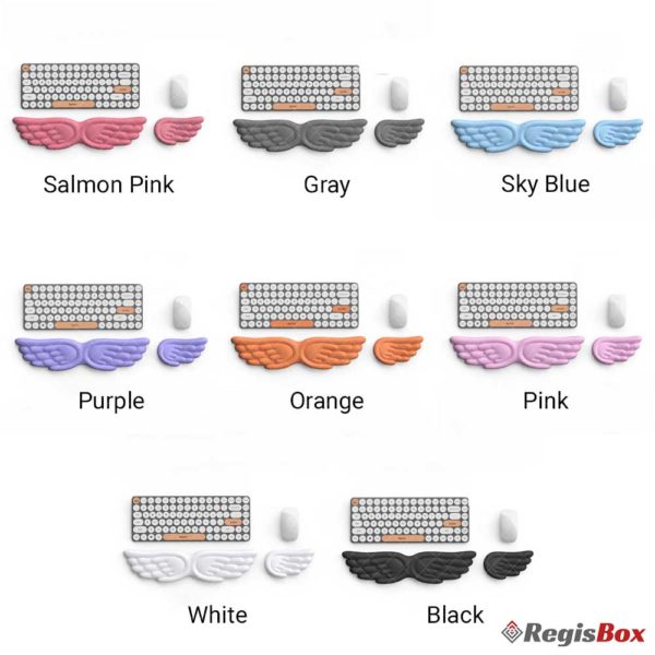 9 Colors Angel Wings Keyboard Wrist Rest Cute Wrist Support Kawaii ...