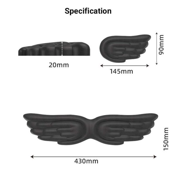 9 Colors Angel Wings Keyboard Wrist Rest Cute Wrist Support Kawaii ...