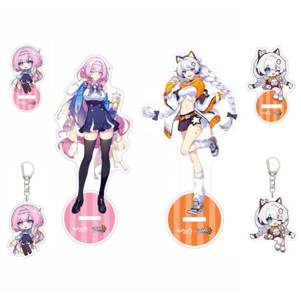 Kiana Elysia Gift Set Cute Honkai Impact 3rd Standee Keychain - RegisBox