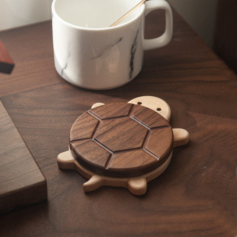 Turtle Coaster Wood Coaster Wooden Craft Turtle Lover Gift - RegisBox