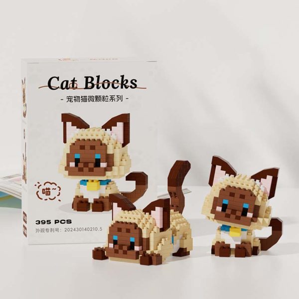 Cute Cat Building Blocks Kawaii Cat Toy Blocks - RegisBox