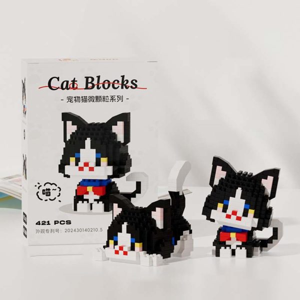 Cute Cat Building Blocks Kawaii Cat Toy Blocks - RegisBox