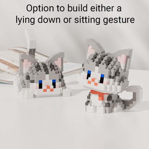 Cute Cat Building Blocks Kawaii Cat Toy Blocks - RegisBox