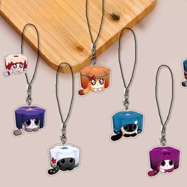 HSR Cat Cake Phone Charm Honkai Star Rail Cat Key Ring - RegisBox
