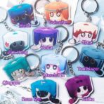 HSR Cat Cake Keychain Cute Honkai Star Rail Acrylic Charm - RegisBox
