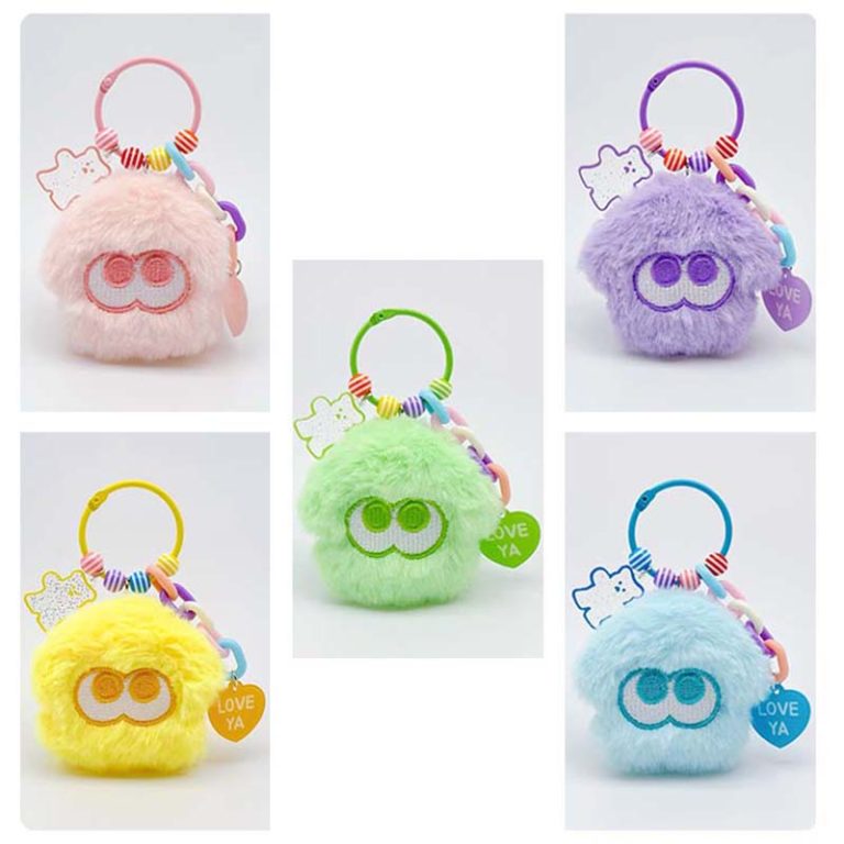 Splatoon Plush Keychain Cute Squid Splatoon Key Ring Plushie - RegisBox