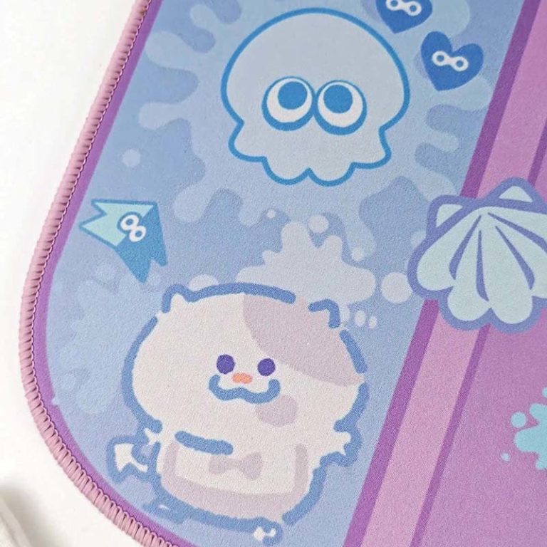 Pastel Splatoon Desk Mat Kawaii Splatoon Mouse Pad Cute Squid Gaming ...