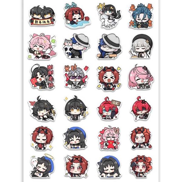 72 PCS Wuthering Waves Stickers Cute Wuwa Emoji Waterproof Stickers ...