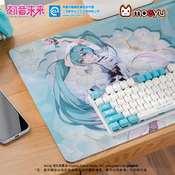 Official Floral Miku Desk Mat Hatsune Miku Gaming Mousepad - RegisBox