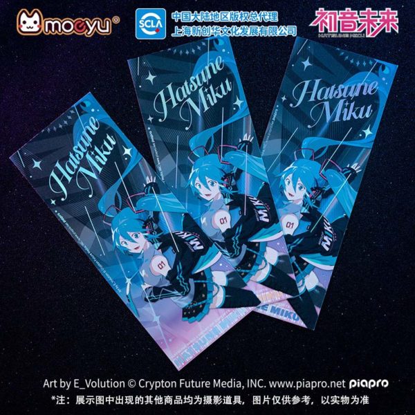 Official Holographic Miku Ticket Stub Miku Bookmark - RegisBox