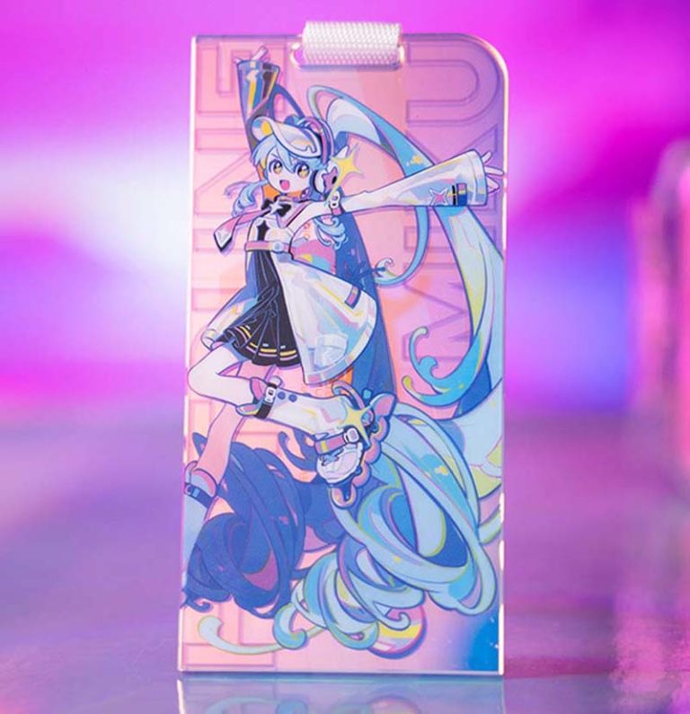 Official Miku Acrylic Keychain Holographic Miku Key Ring - RegisBox