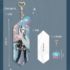 Official Miku Keychain 16th Anniversary Holographic Miku Key Ring ...