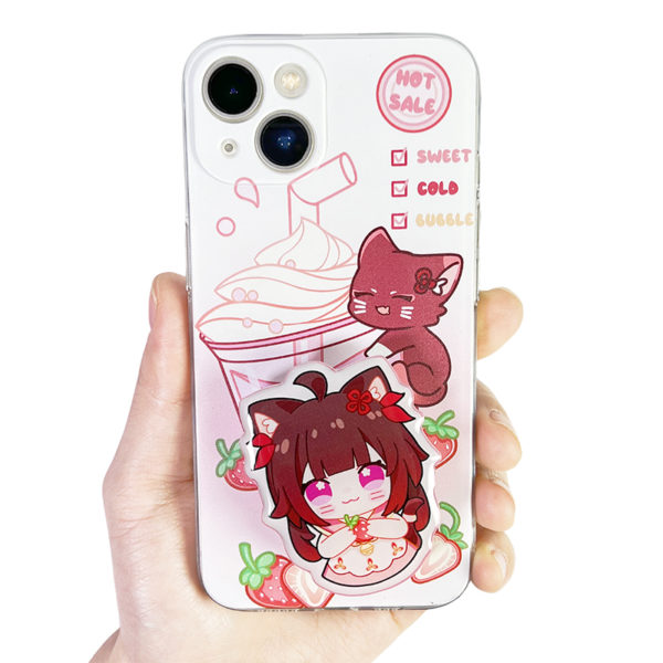 Cat Honkai Star Rail IPhone Case With HSR Phone Grip - RegisBox