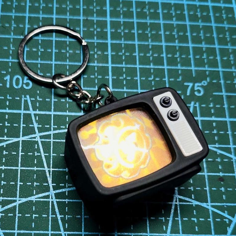 ZZZ TV Keychain Zenless Zone Zero TV With Flashing Light - RegisBox
