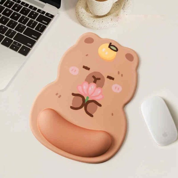 Zen Capybara Mouse Pad Set Cute Capybara Keyboard Padded Wrist Rest ...