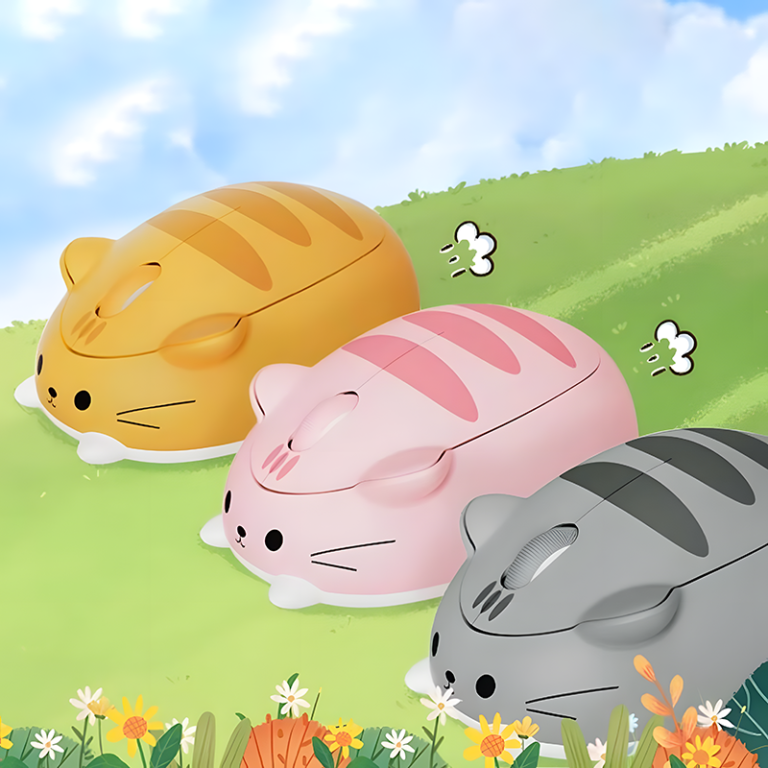 Cat Computer Mouse Cute Wireless Mice Kawaii Gaming Room Decor 2.4G ...