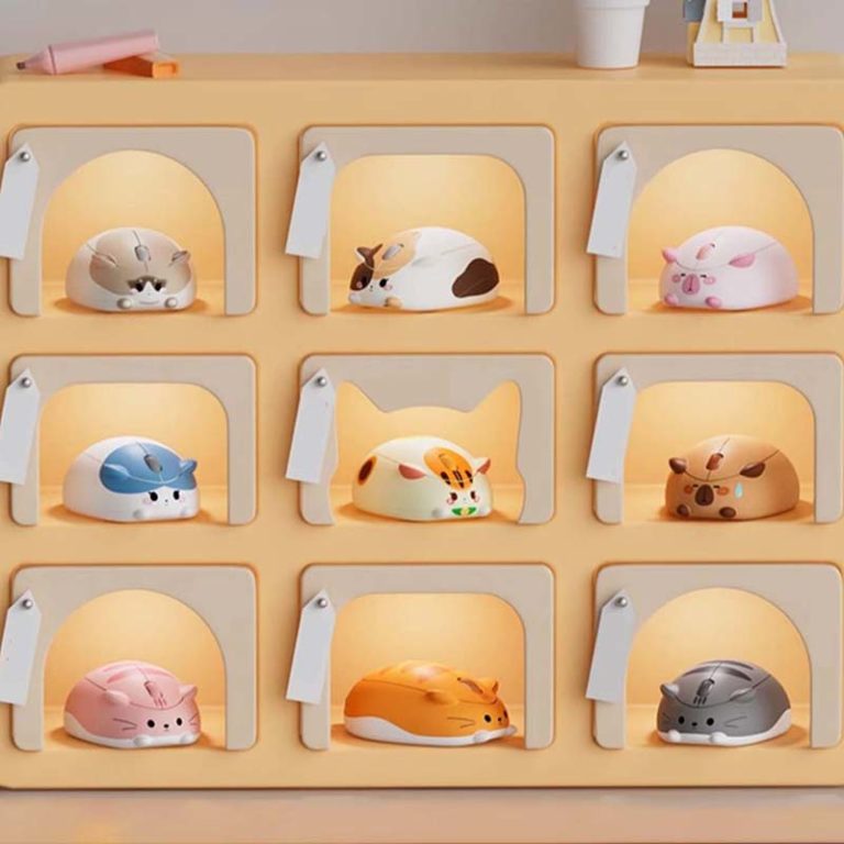 Cat Computer Mouse Cute Wireless Mice Kawaii Gaming Room Decor 2.4G ...