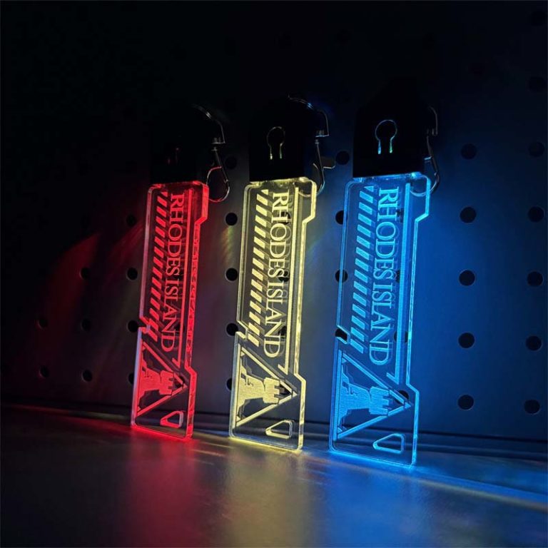 LED Arknights Keychain Rechargeable Arknights Rhodes Island Acrylic Key ...