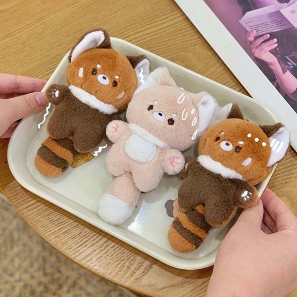 Red Panda Plush Keychain Cute Lesser Panda Plush Pendant - RegisBox