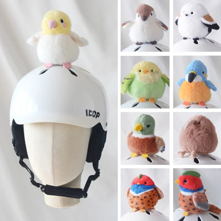 Helmet Rizz: Plush Bird Helmet Accessories Ski Helmet Addon - RegisBox