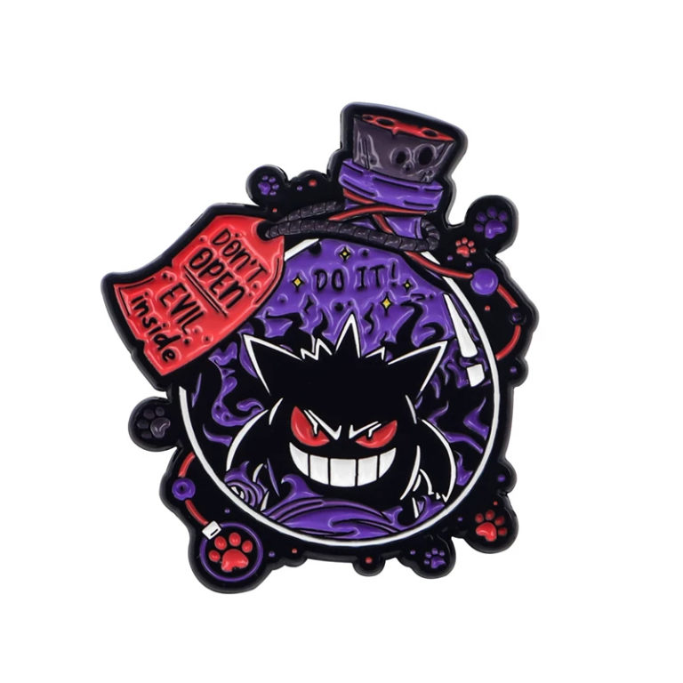 Gengar Demon Bottle Metal Pin Badge Pokémon Collectible - RegisBox
