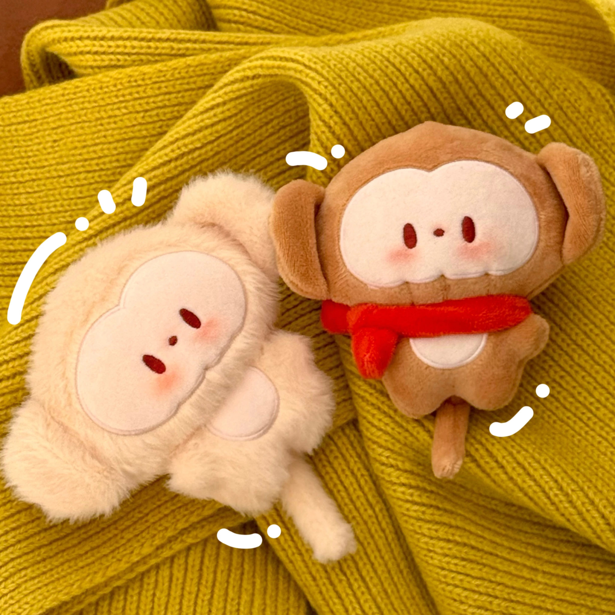 Cute Monkey Plush Keychain Monkey Plushie - RegisBox